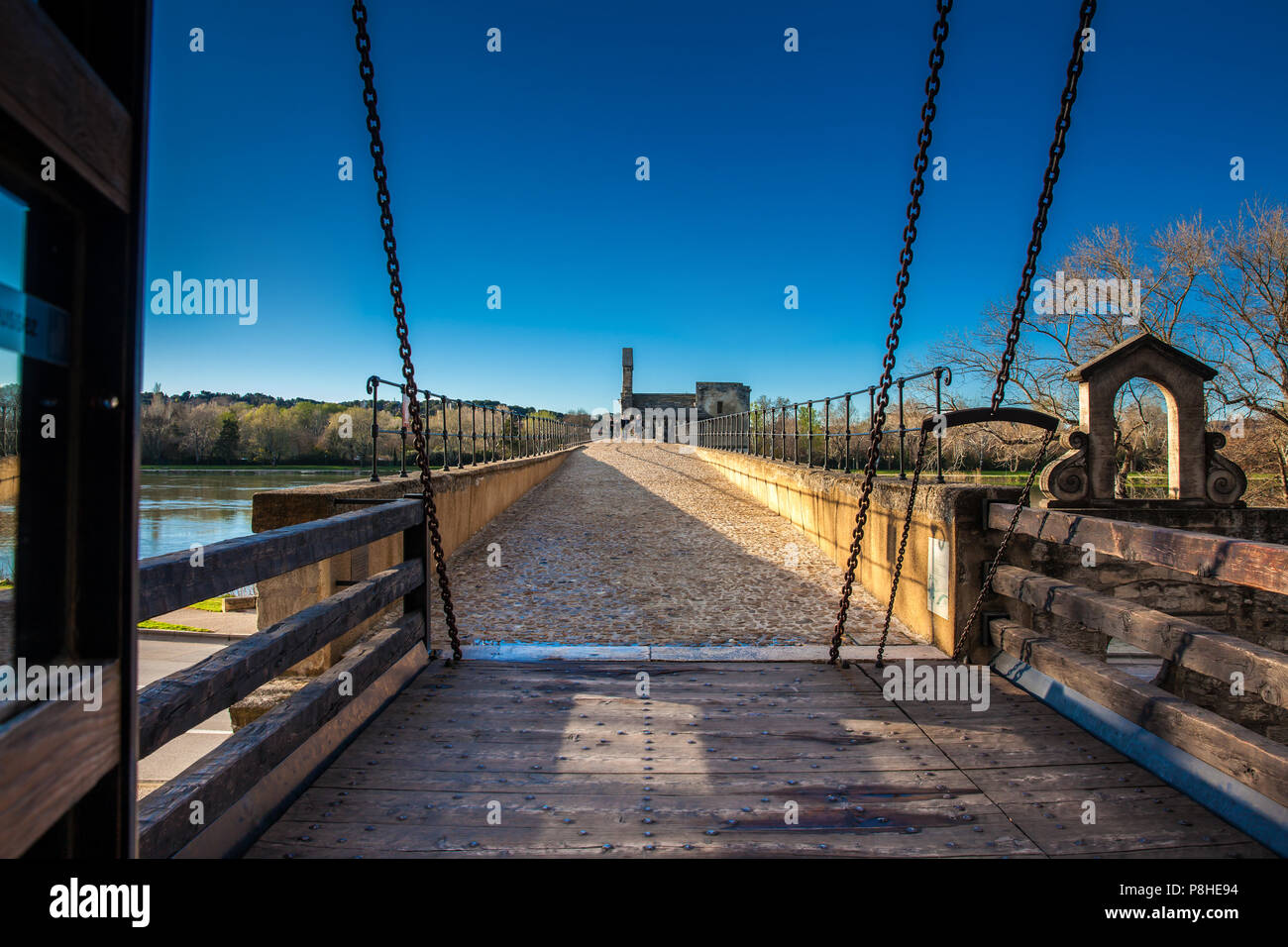 Famous Avignon Bridge also called Pont Saint-Benezet at Avignon France ...