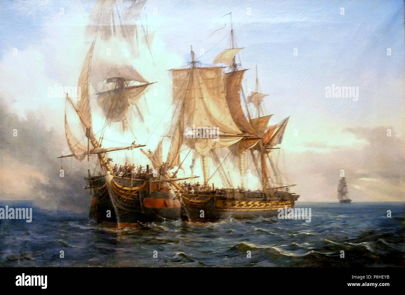 984 Auguste Mayer L'abordage du vaisseau Lord Nelson Stock Photo - Alamy