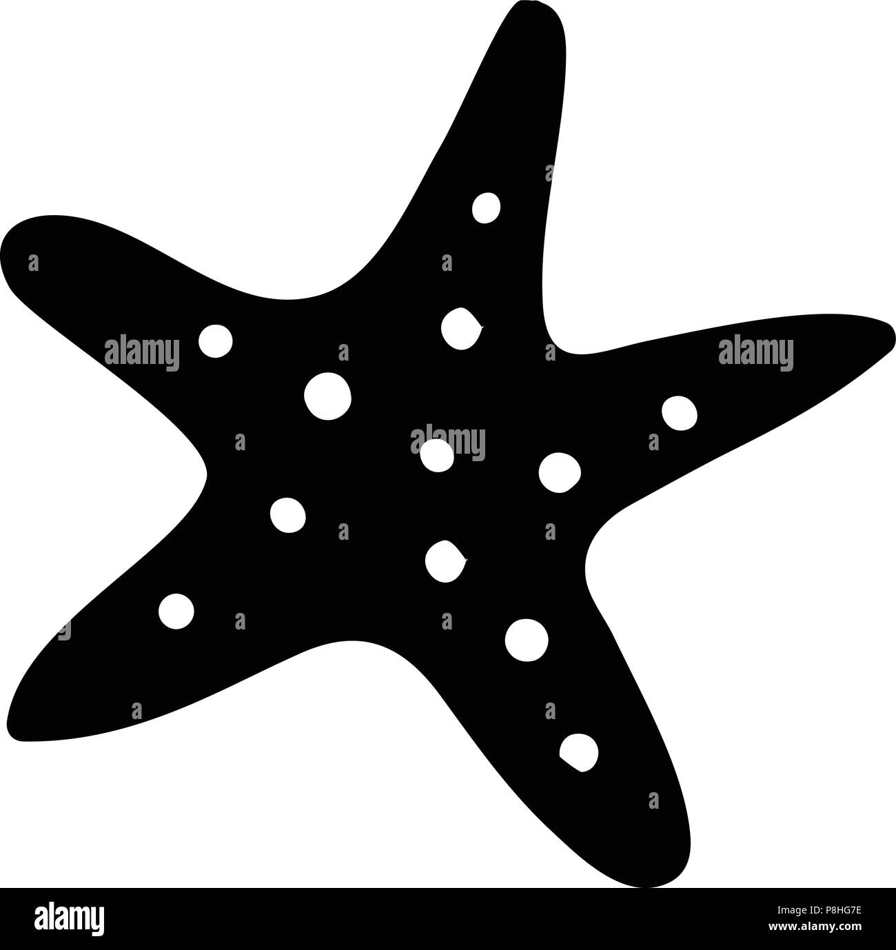 Black Starfish Vector
