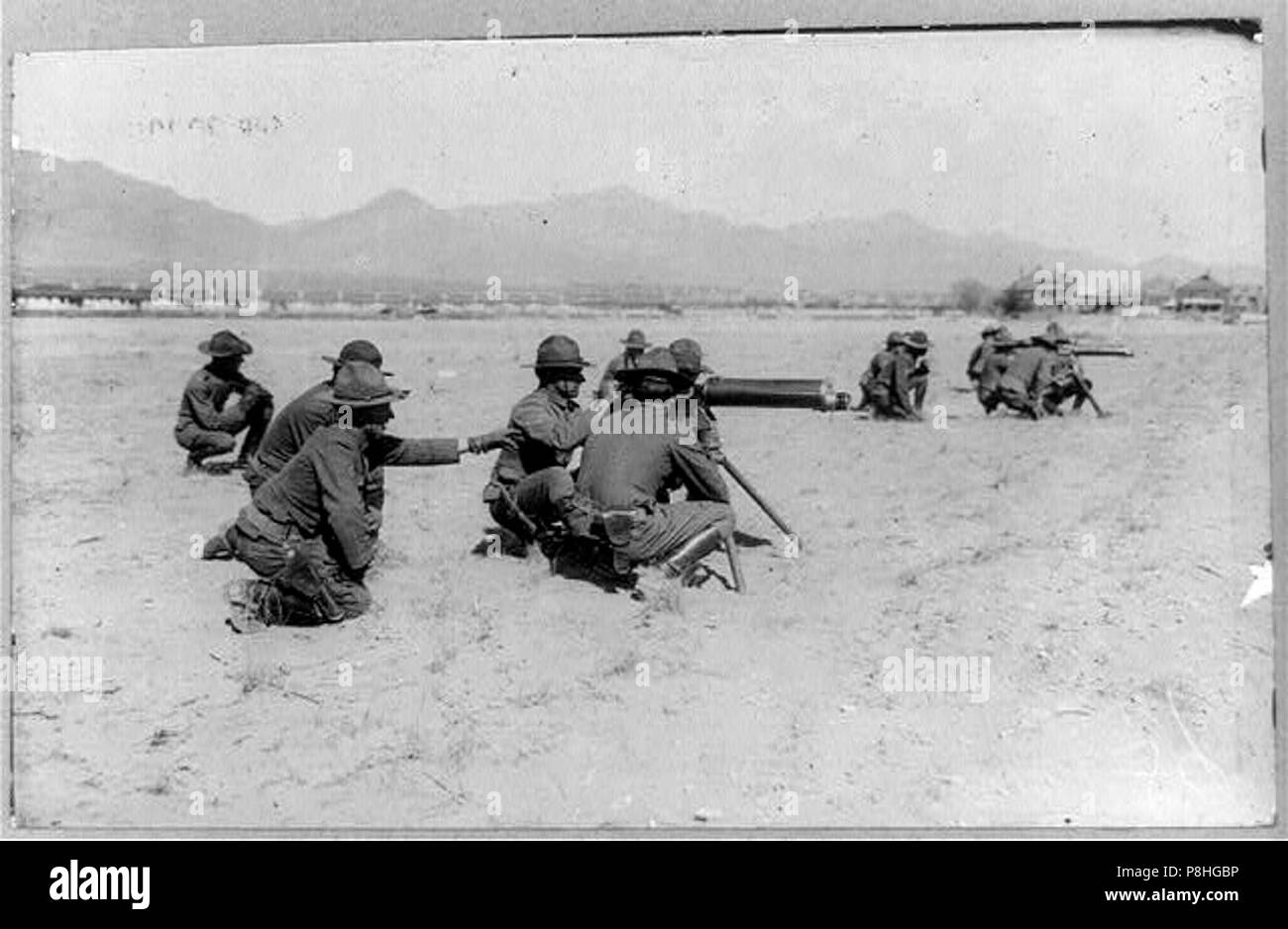 8th Machine Gun Cavalry in action on Mexican border-Mexican-U.S ...