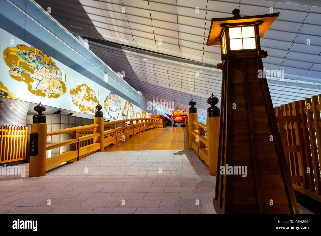TOKYO, JAPAN - APRIL 19 2018: Nihonbashi bridge is a half size ...