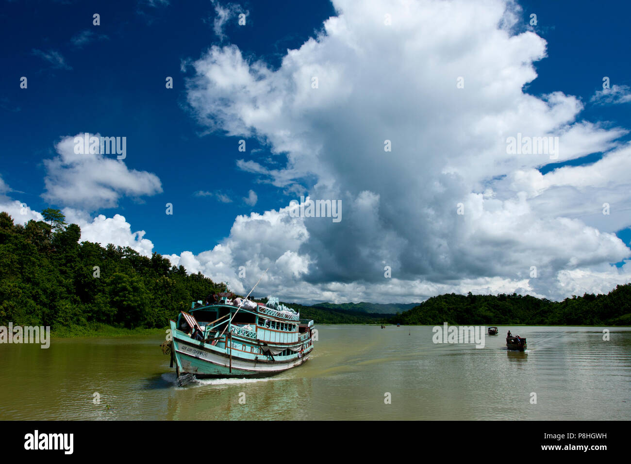 The Kaptai Lake of Rangamati in Bangladesh. A popular tourist ...