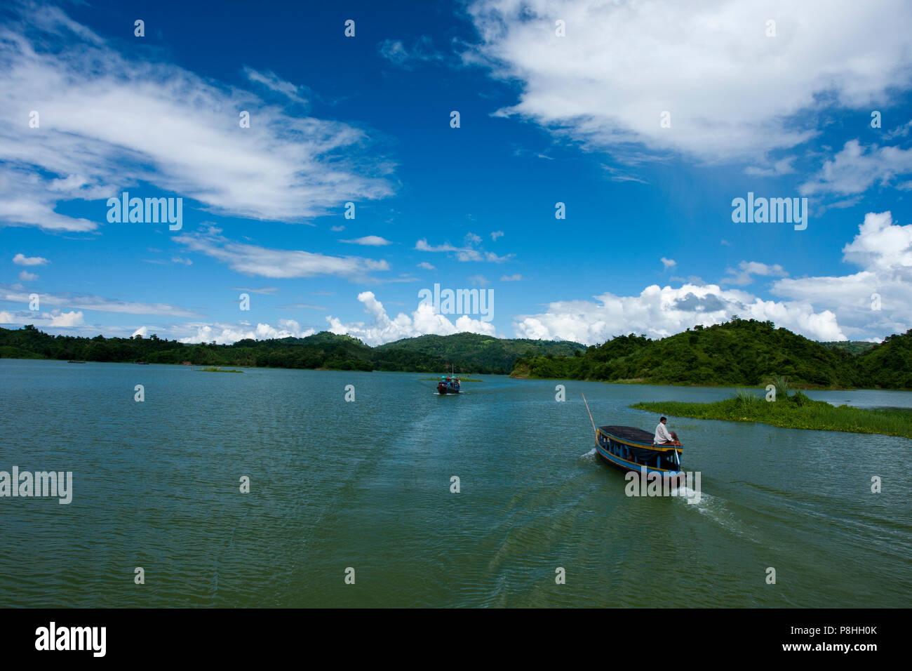 The Kaptai Lake of Rangamati in Bangladesh. A popular tourist ...
