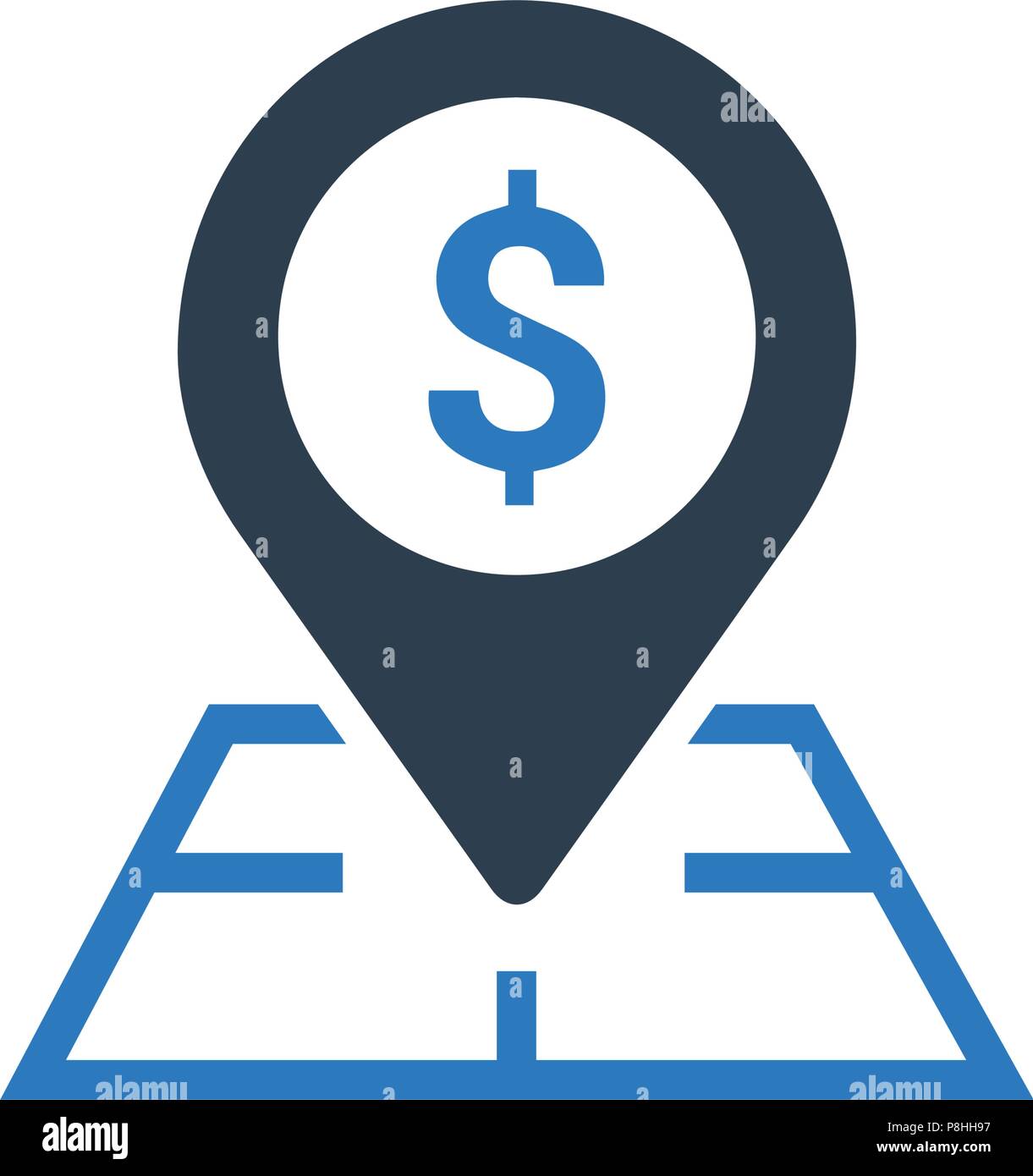 Bank Location Icon Stock Vector Image & Art - Alamy