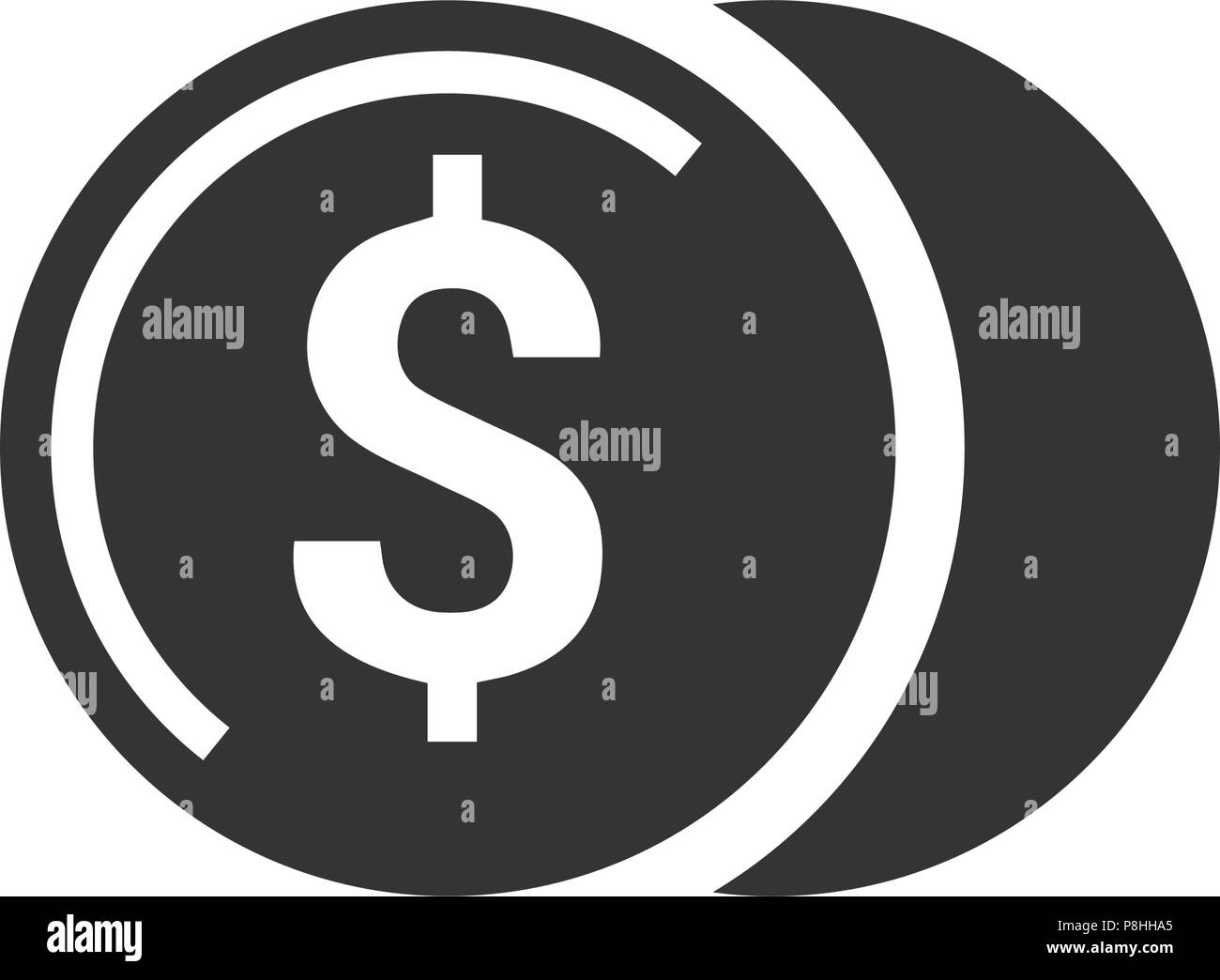 Dollar coins icon Stock Vector Image & Art - Alamy