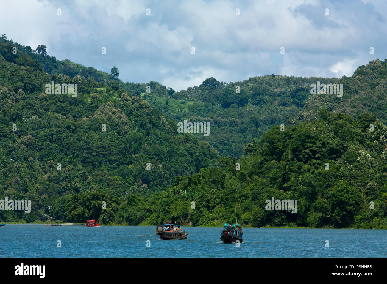 The Kaptai Lake of Rangamati in Bangladesh. A popular tourist ...