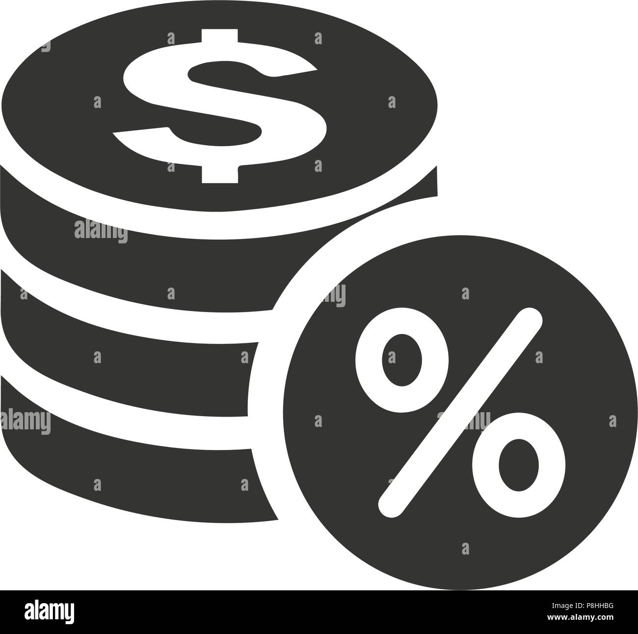 Percentage icon Stock Vector Images - Alamy