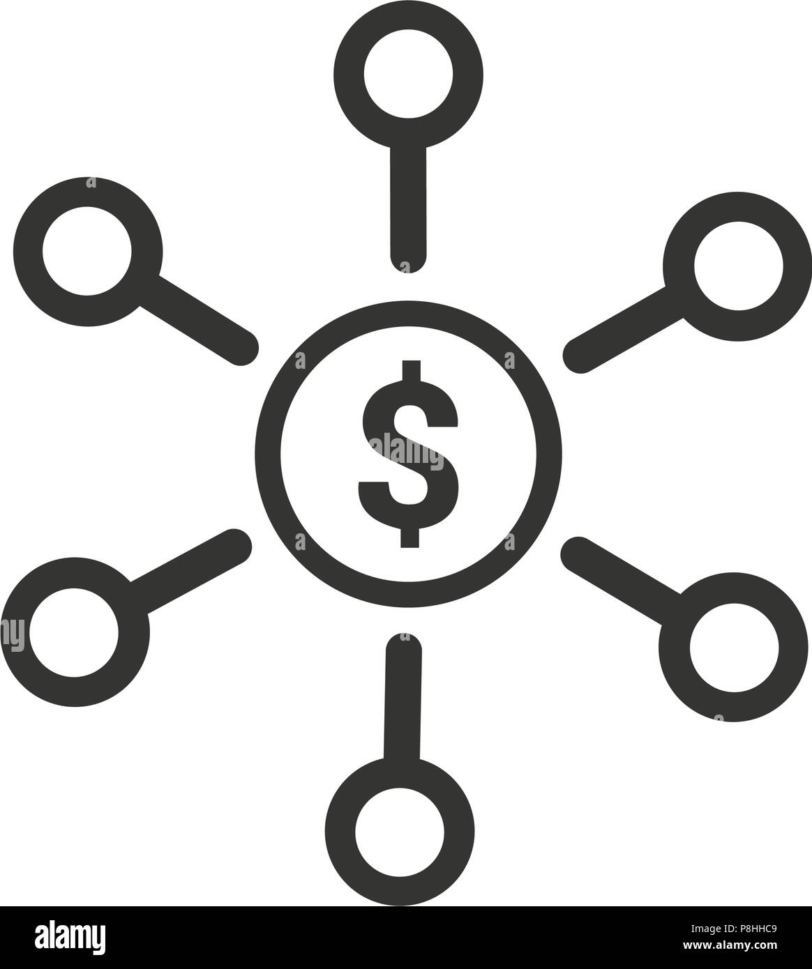 Bank Network Icon Stock Vector Image & Art - Alamy