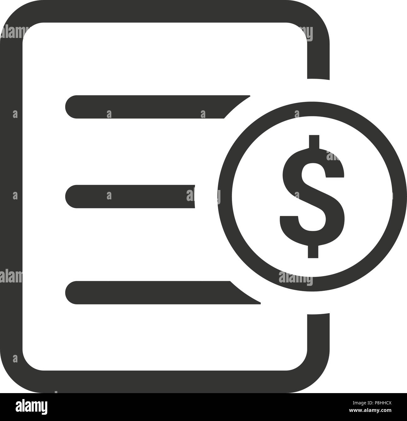 Financial Document Icon Stock Vector Image & Art - Alamy