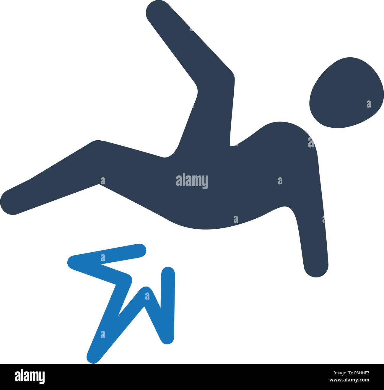 Slip and fall accident Stock Vector Images - Alamy
