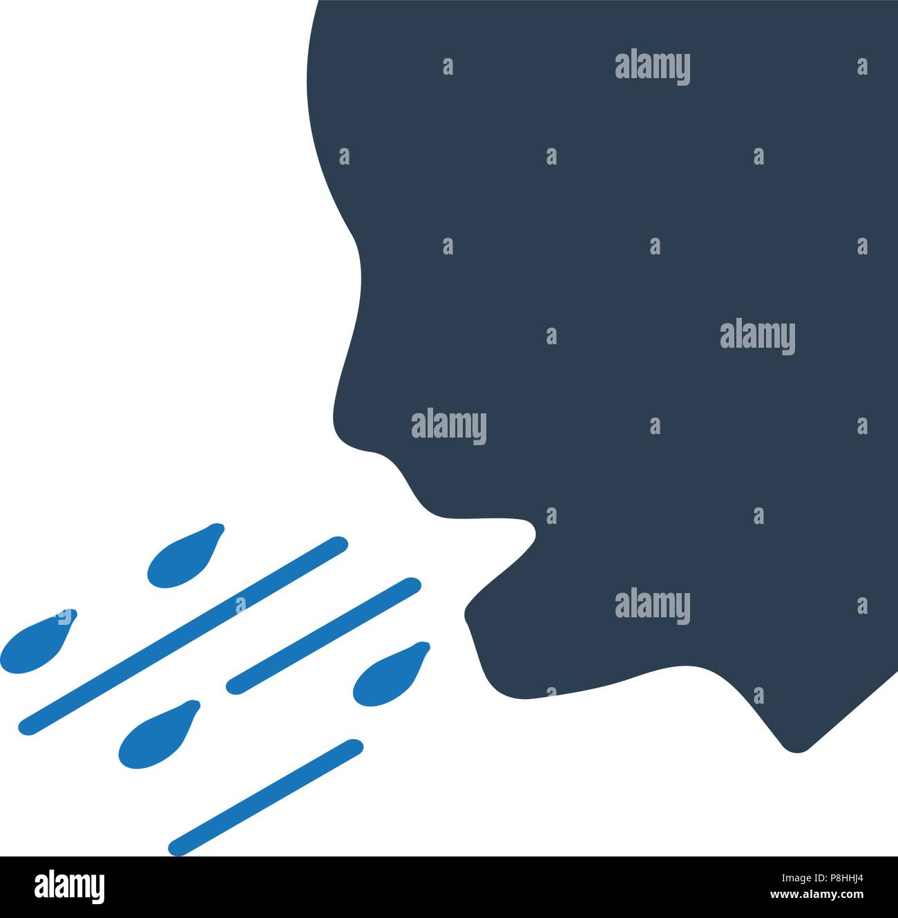 Cough icon hi-res stock photography and images - Alamy