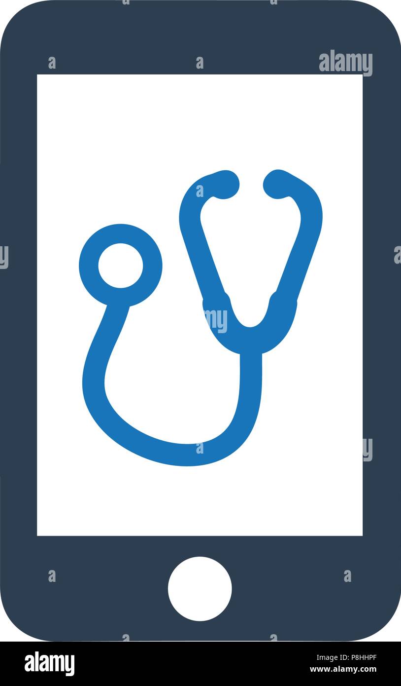 Mobile Doctor Icon Stock Vector Image & Art - Alamy
