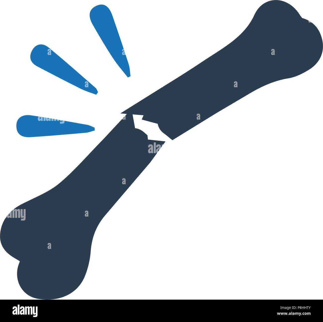 Broken Bone Icon Stock Vector Image & Art - Alamy