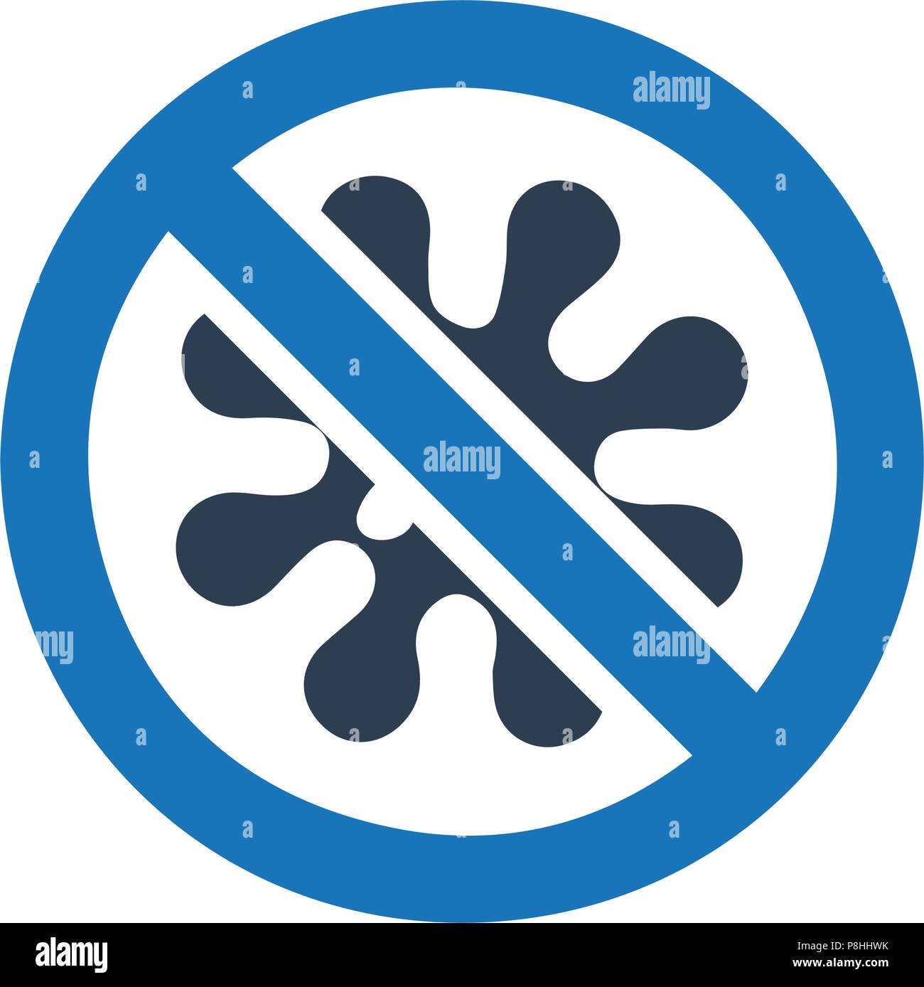 No Germs Warning Icon Stock Vector Image & Art - Alamy