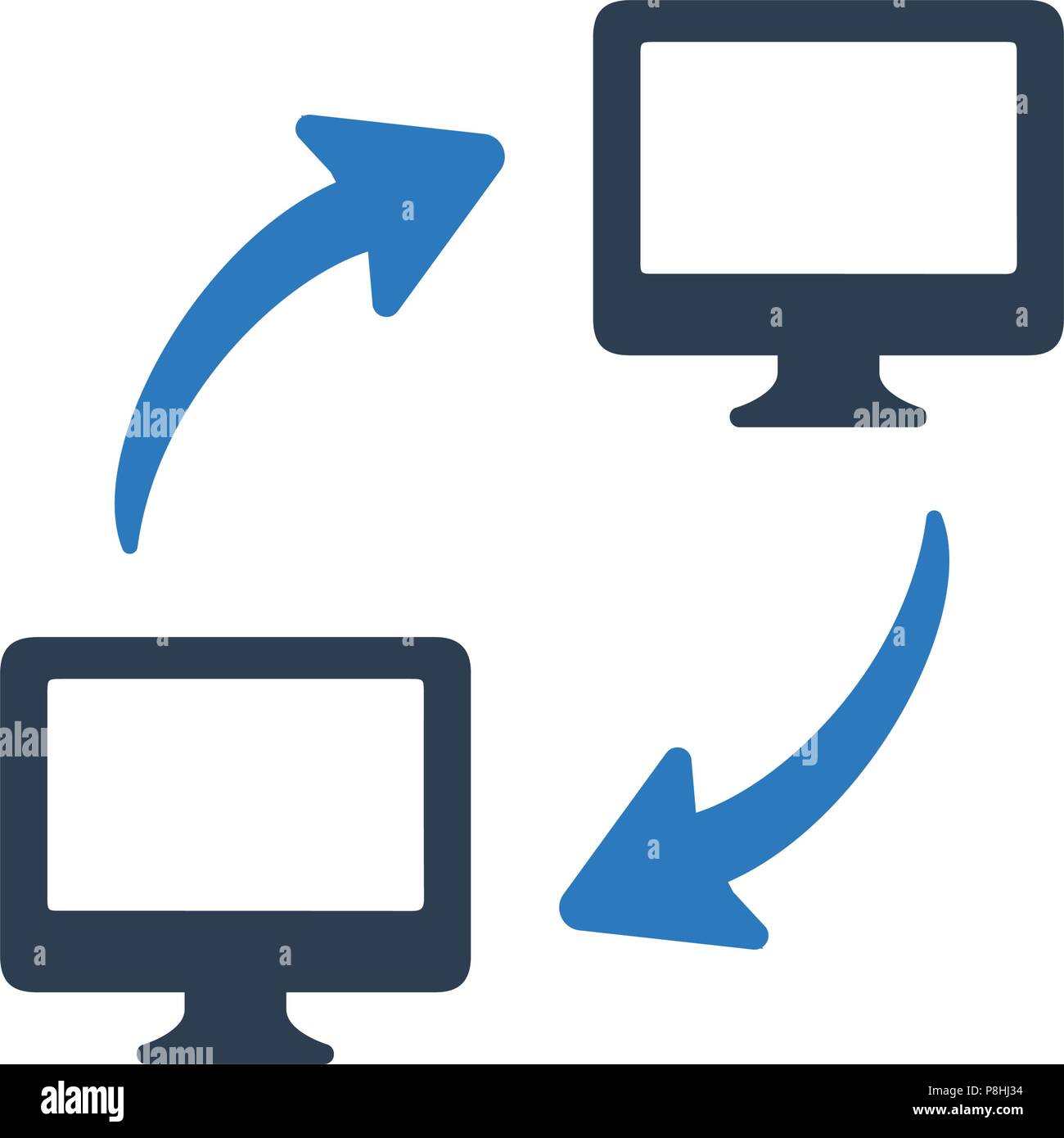 Pc data transfer Stock Vector Images - Alamy