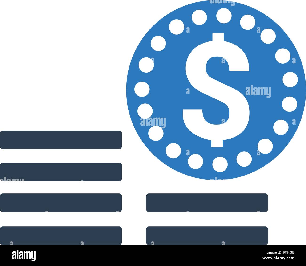 Dollar Coins Icon Stock Vector Image & Art - Alamy