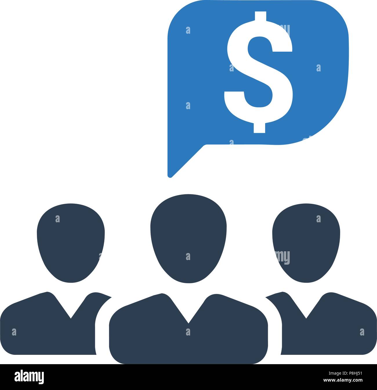 Financial Discussion Icon Stock Vector Image & Art - Alamy