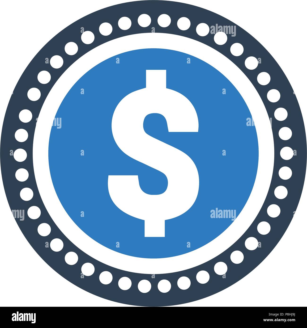 Dollar Coin Icon Stock Vector Image & Art - Alamy