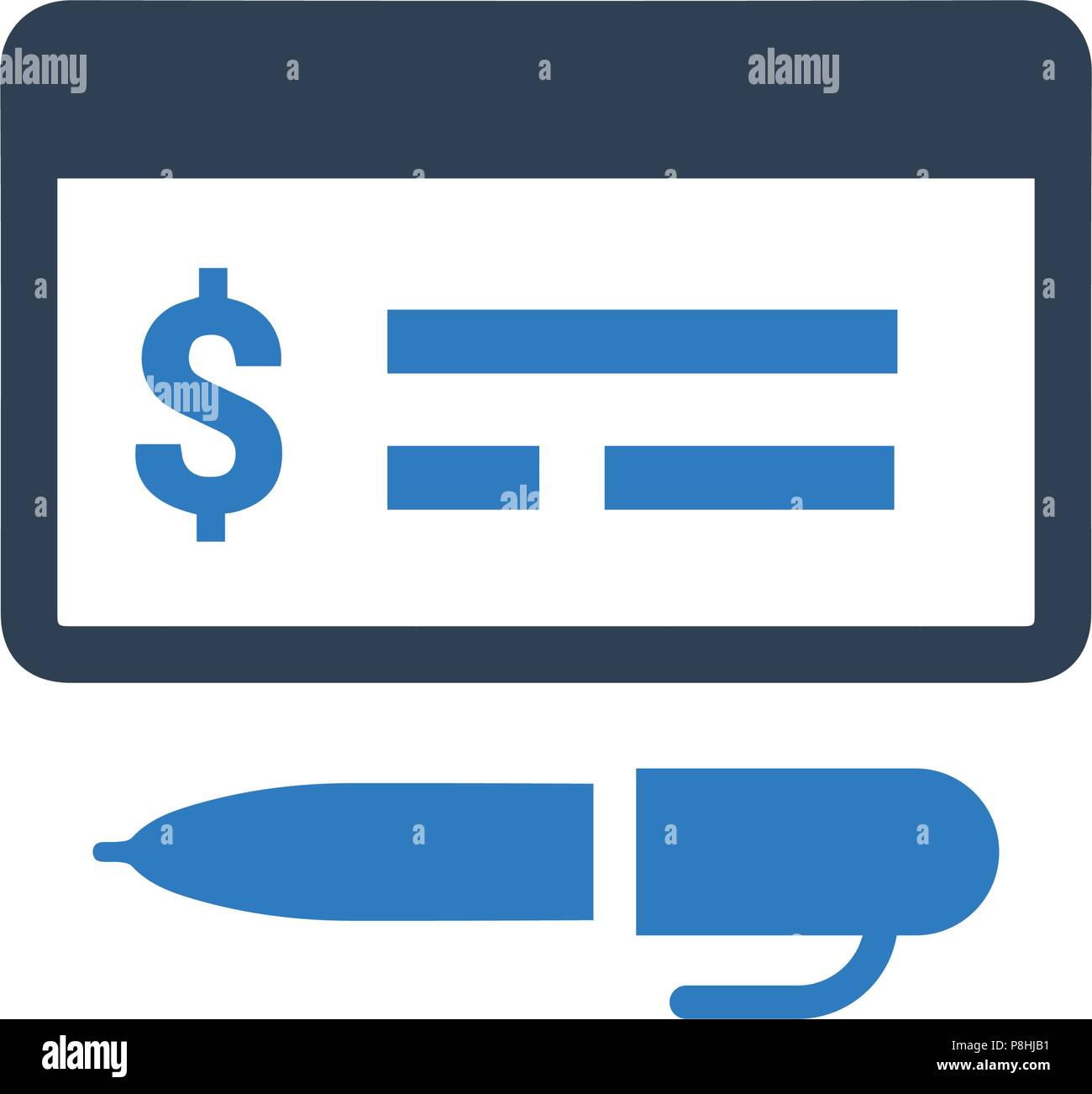 Bank Check Icon Stock Vector Image & Art - Alamy