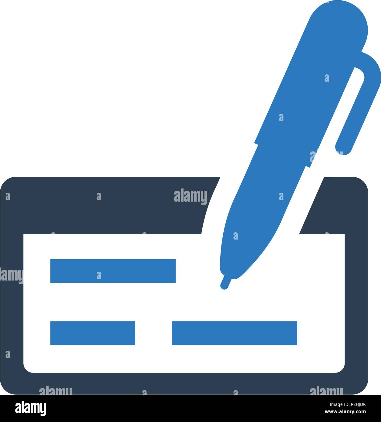 Bank Check Icon Stock Vector Image & Art - Alamy