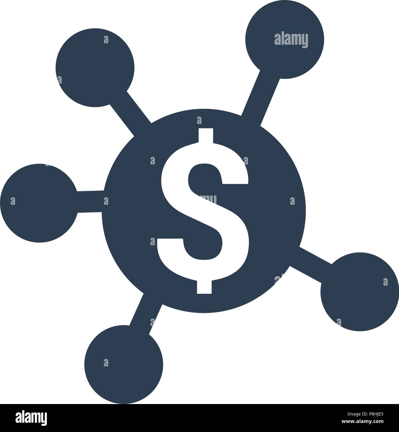 Financial Network Icon Stock Vector Image & Art - Alamy