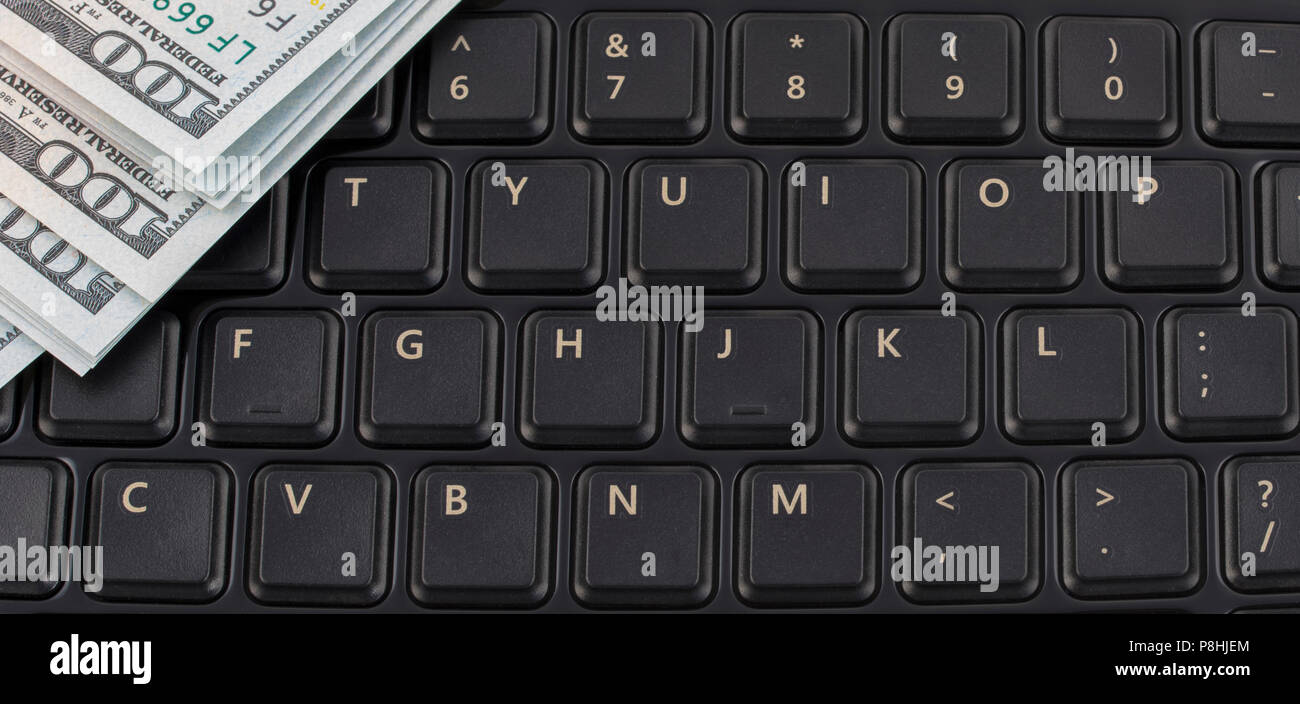 Buttons of the keyboard and money Stock Photo - Alamy