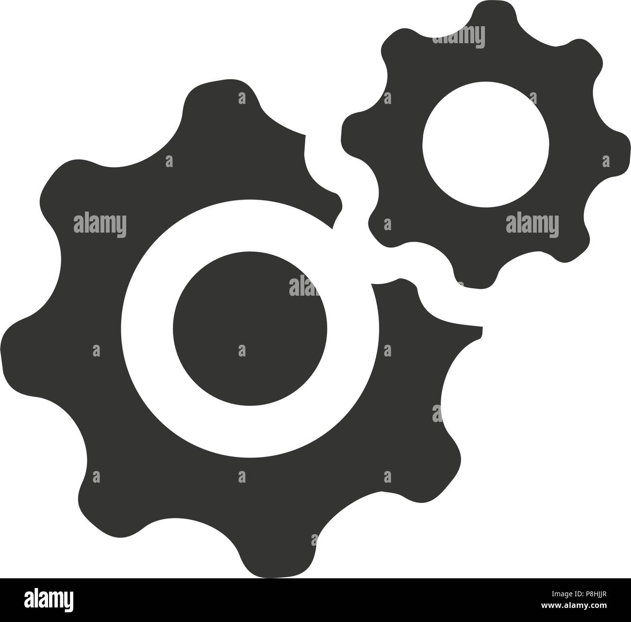 Gears icon Stock Vector Images - Alamy