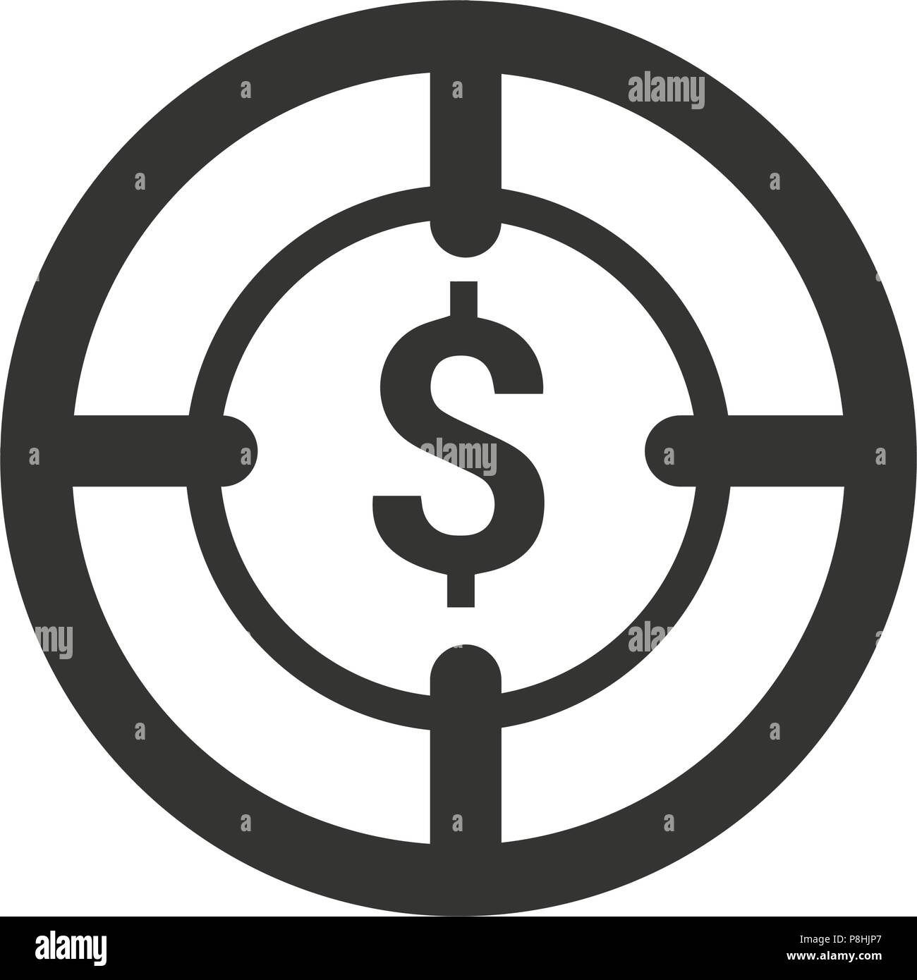 Financial Target Icon Stock Vector Image & Art - Alamy