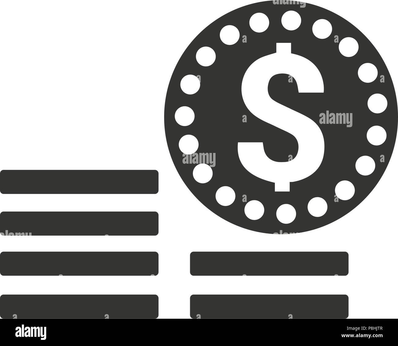 Dollar Coins Icon Stock Vector Image & Art - Alamy