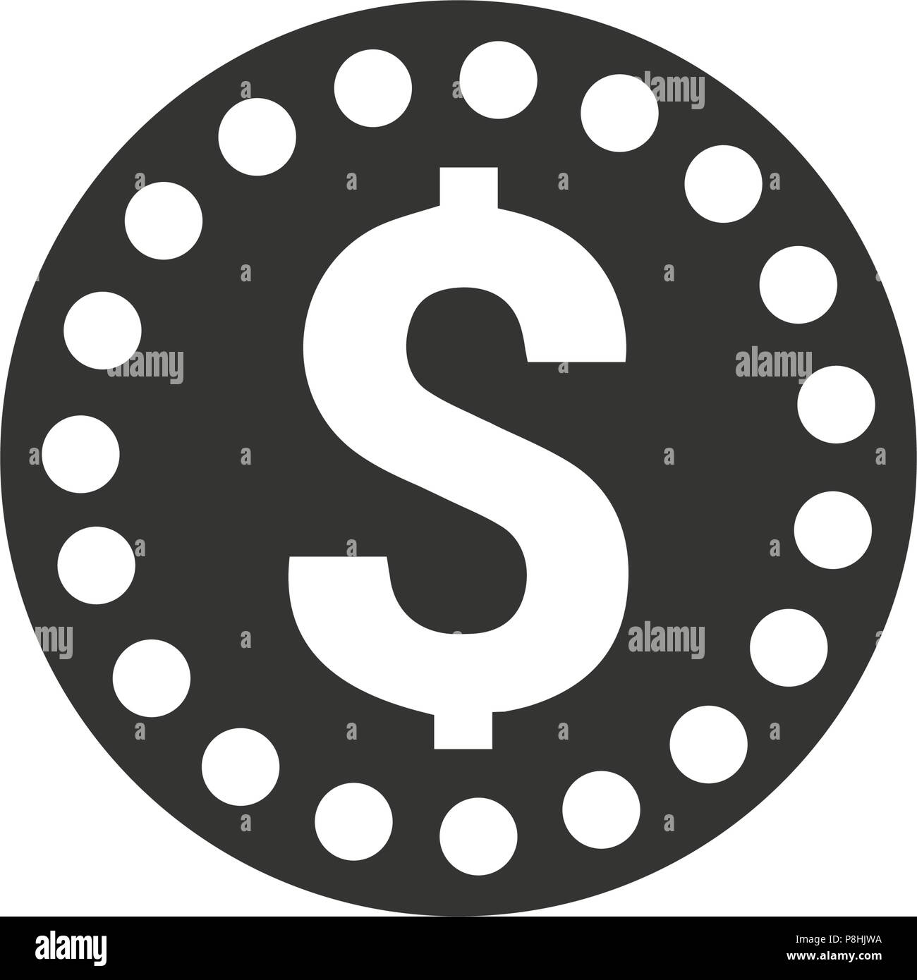 Dollar Coin Icon Stock Vector Image & Art - Alamy