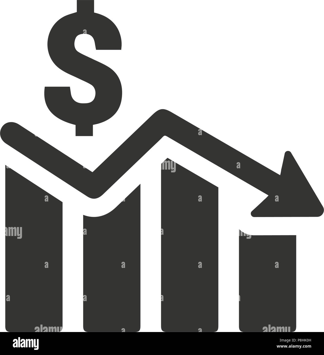 Financial Loss Icon Stock Vector Image & Art - Alamy