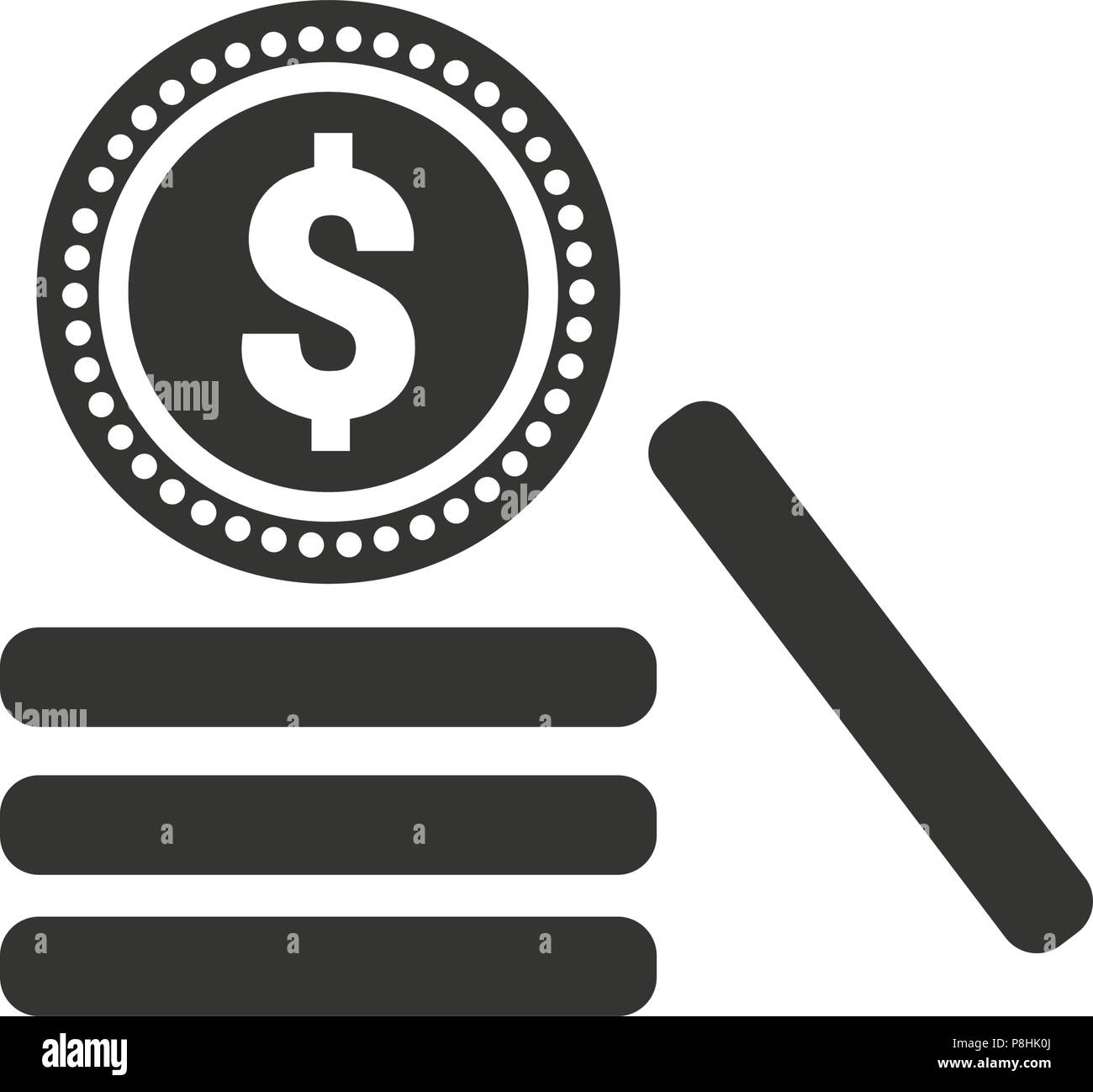 Dollar Coins Icon Stock Vector Image & Art - Alamy