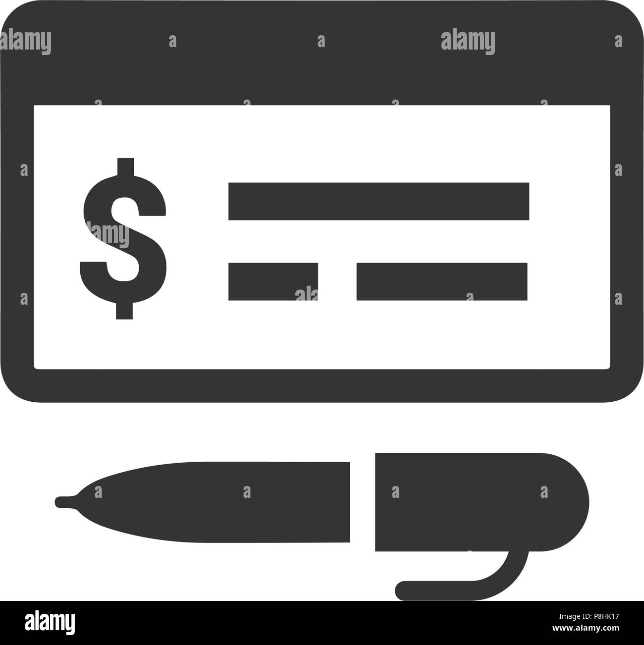 Bank check vector vectors hi-res stock photography and images - Alamy