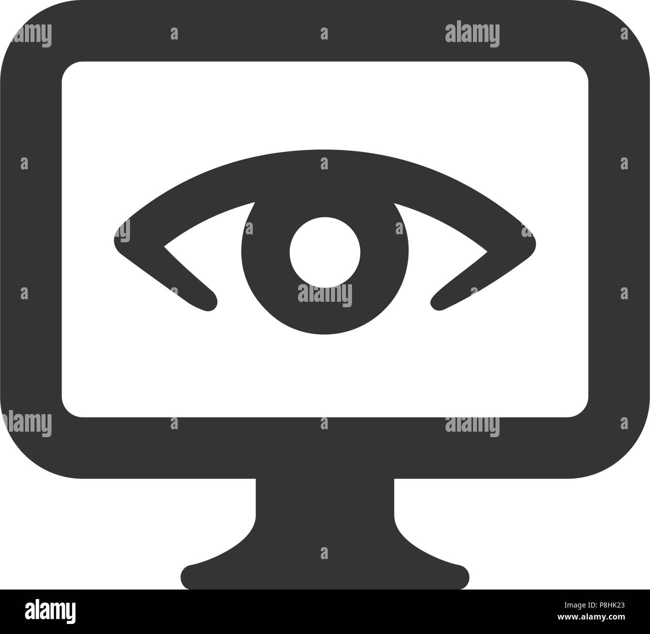 Online Monitoring Icon Stock Vector Image & Art - Alamy