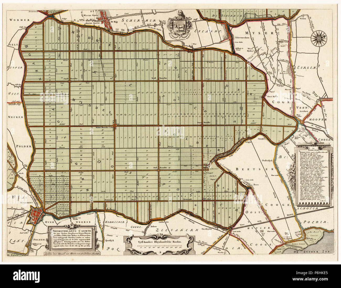 A Beemsterlants Caerte Daniël van Breen 1658 Stock Photo - Alamy