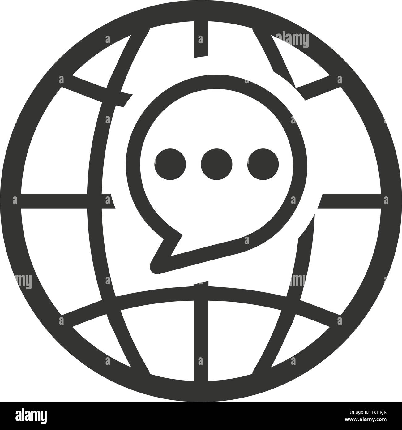 Global Communication Icon Stock Vector Image & Art - Alamy