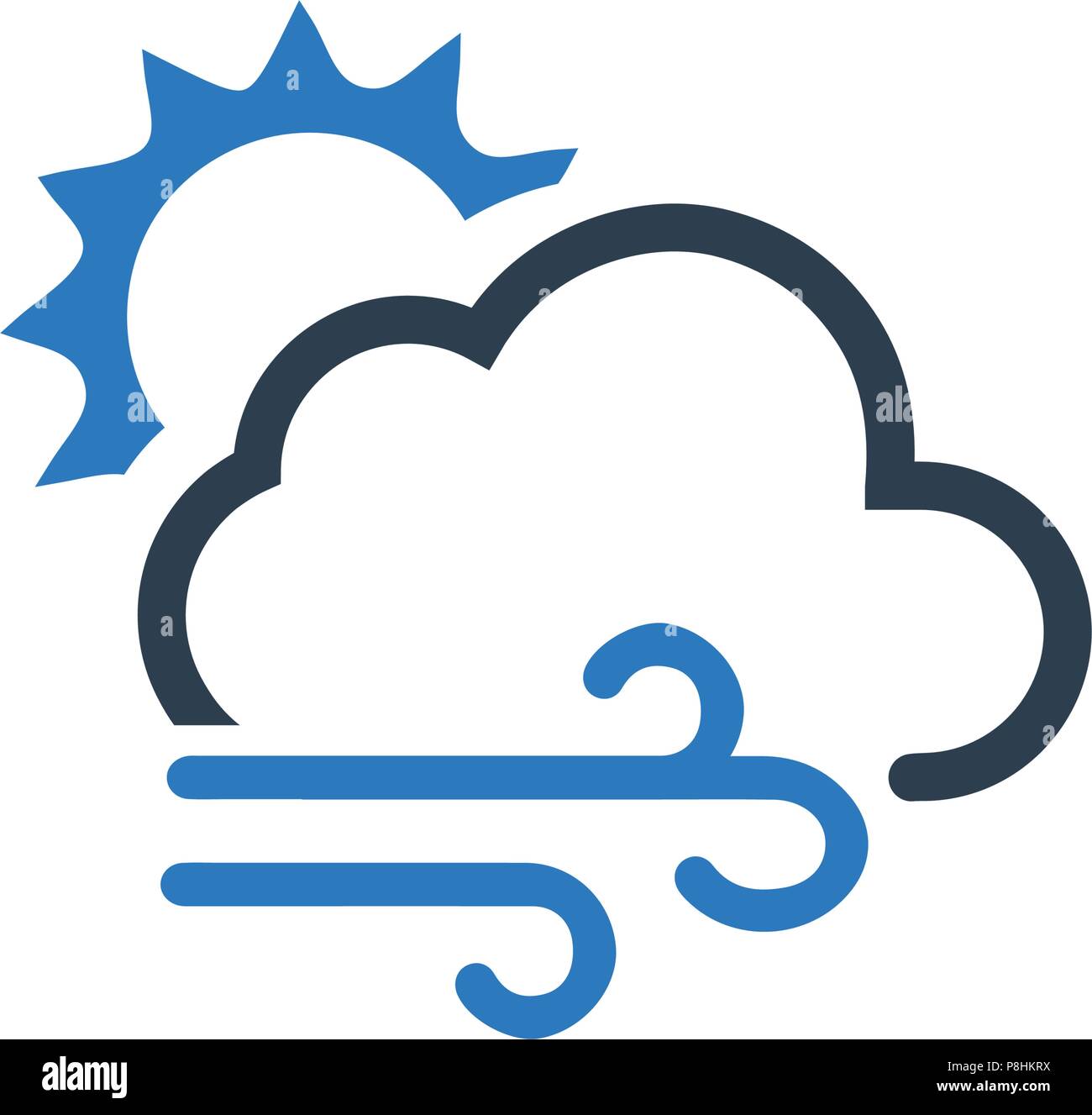 Windy Weather Icon Stock Vector Image Art Alamy
