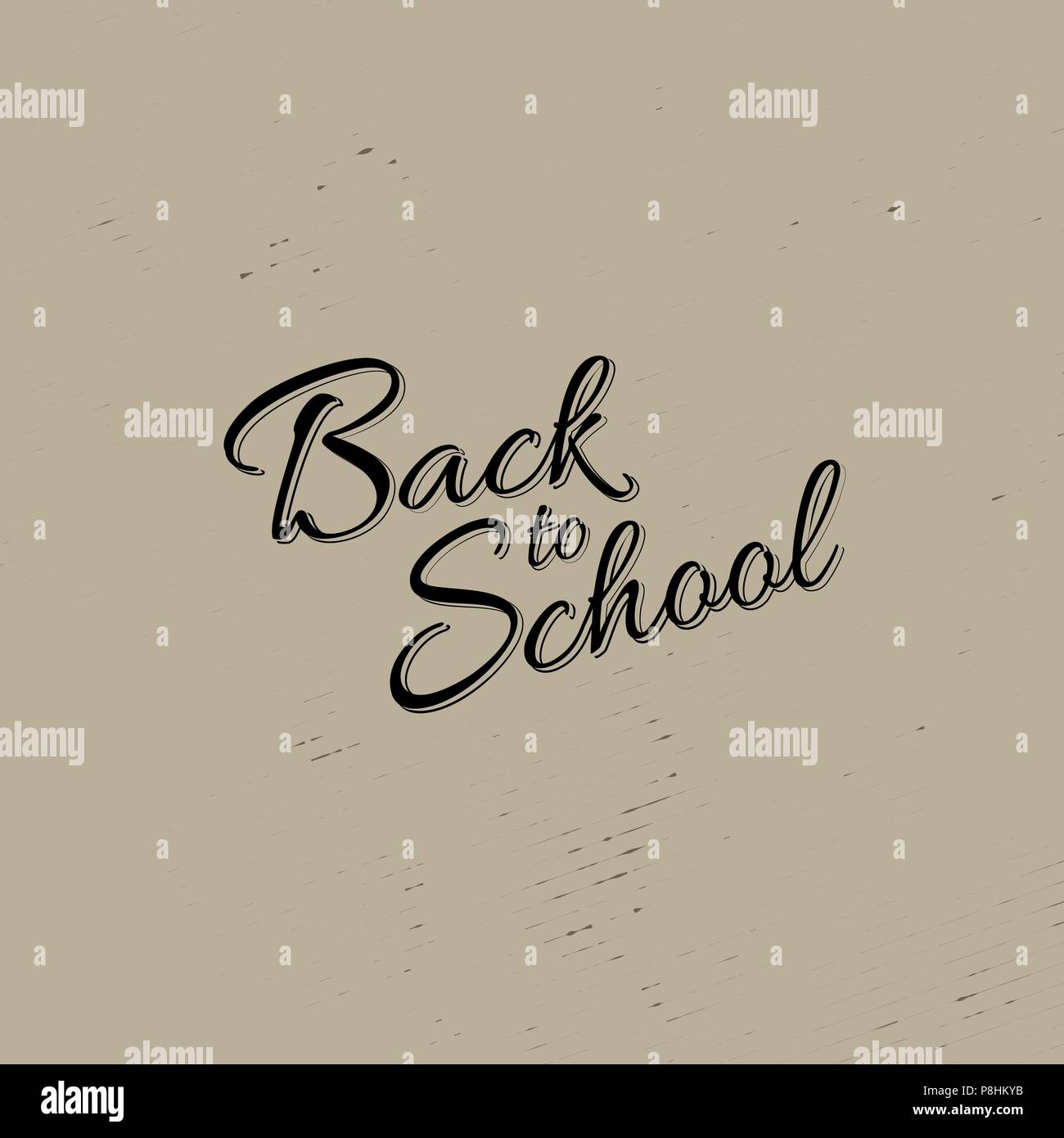 Stock vector illustration calligraphy Back to School. Four backgrounds ...