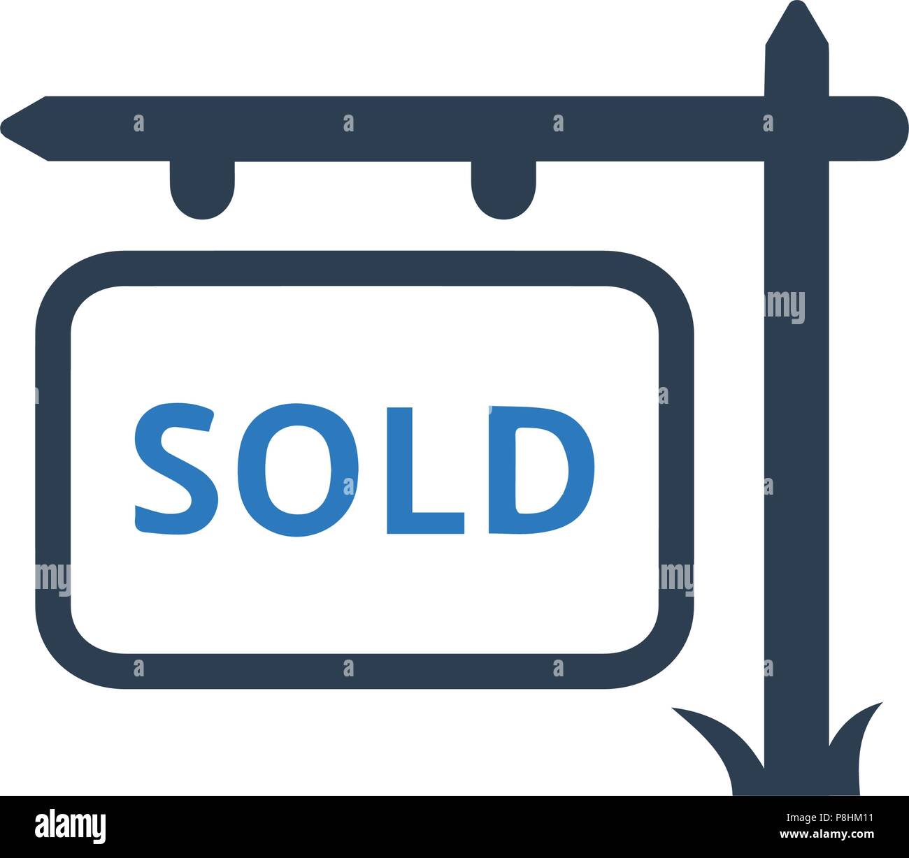 Property Sold Sign Board Icon Stock Vector Image & Art - Alamy
