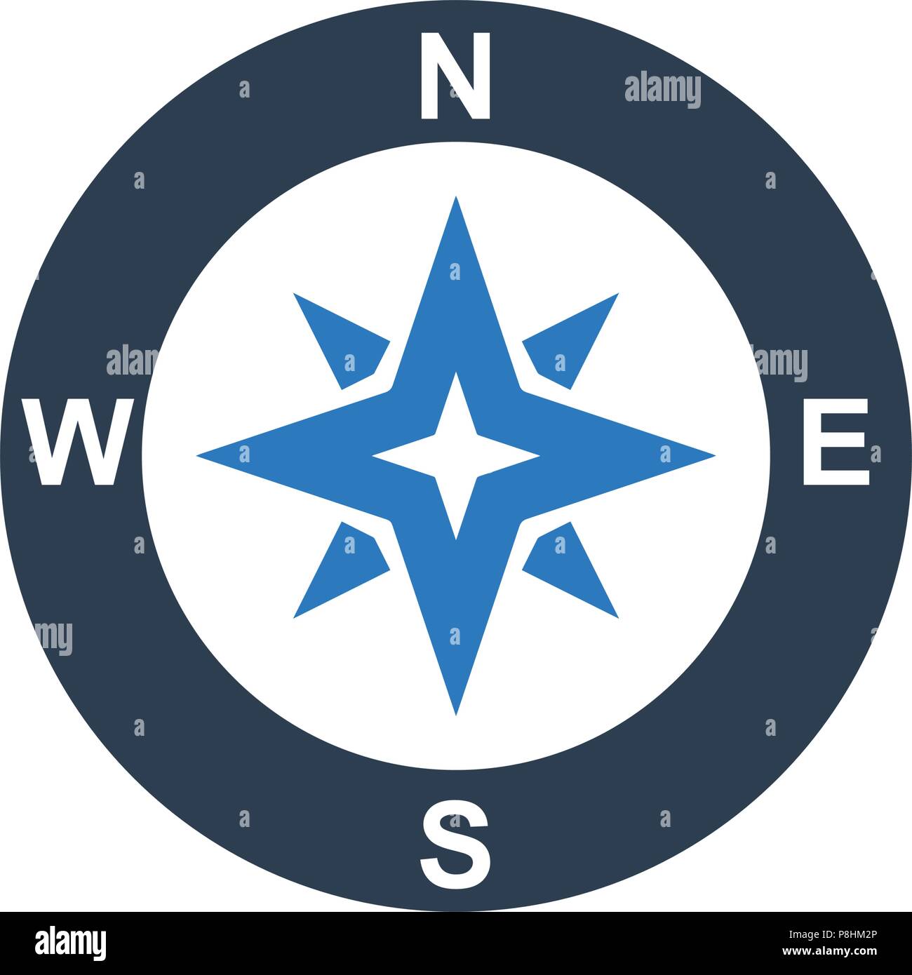 Direction Compass Icon Stock Vector Image & Art - Alamy