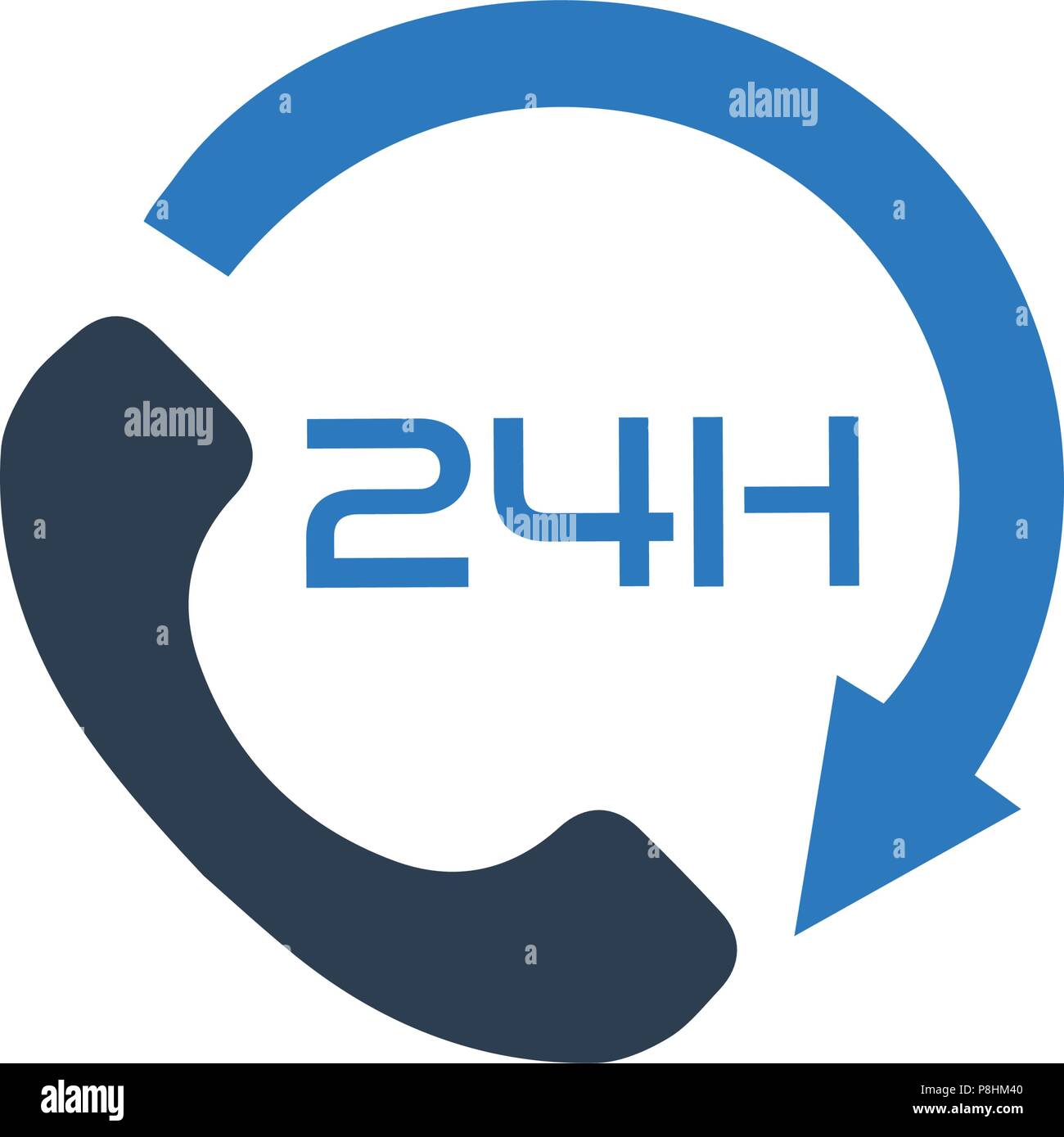 24 Hour Service Icon Stock Vector Image & Art - Alamy