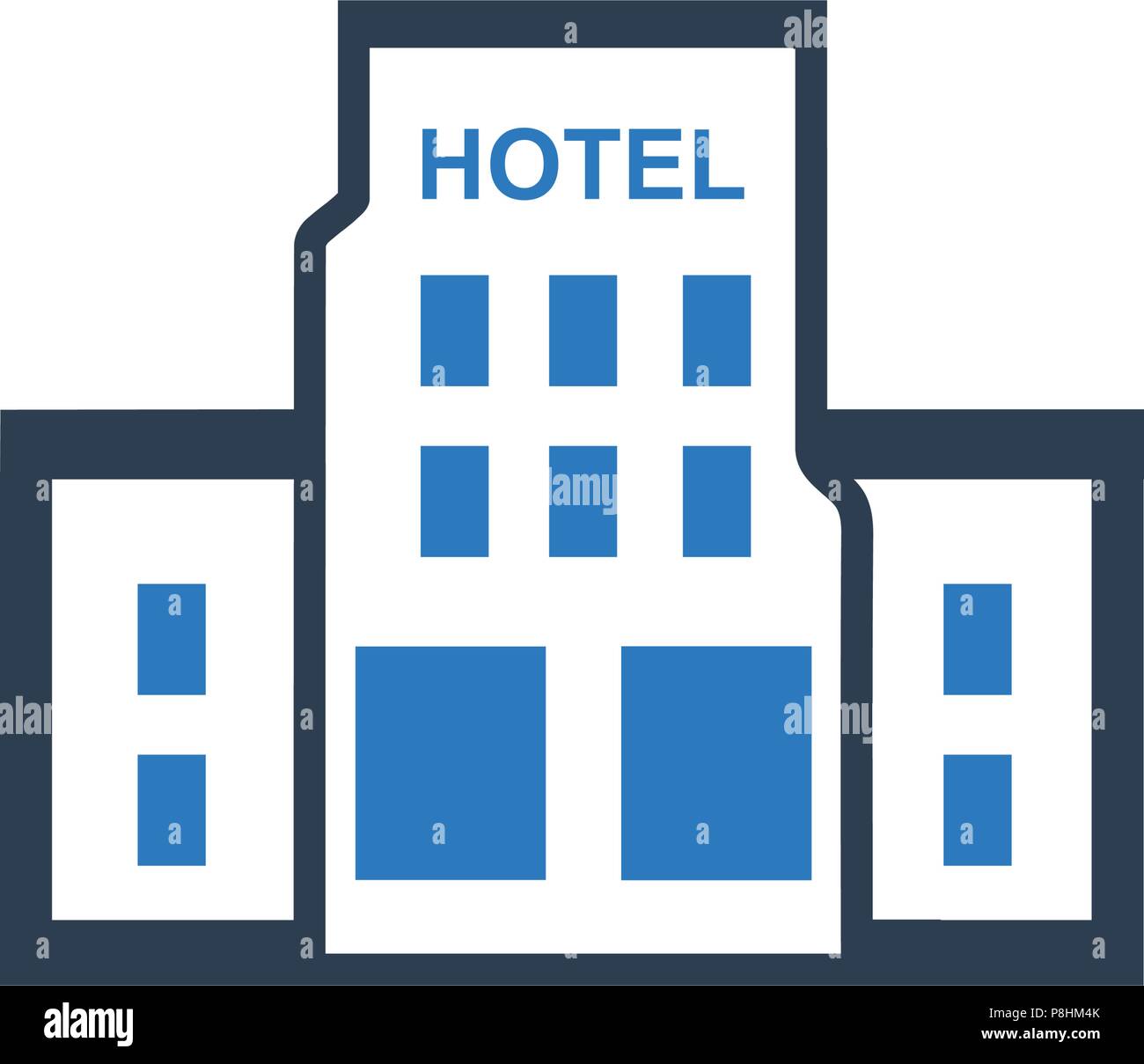 Hotel Building Icon Stock Vector Image & Art - Alamy
