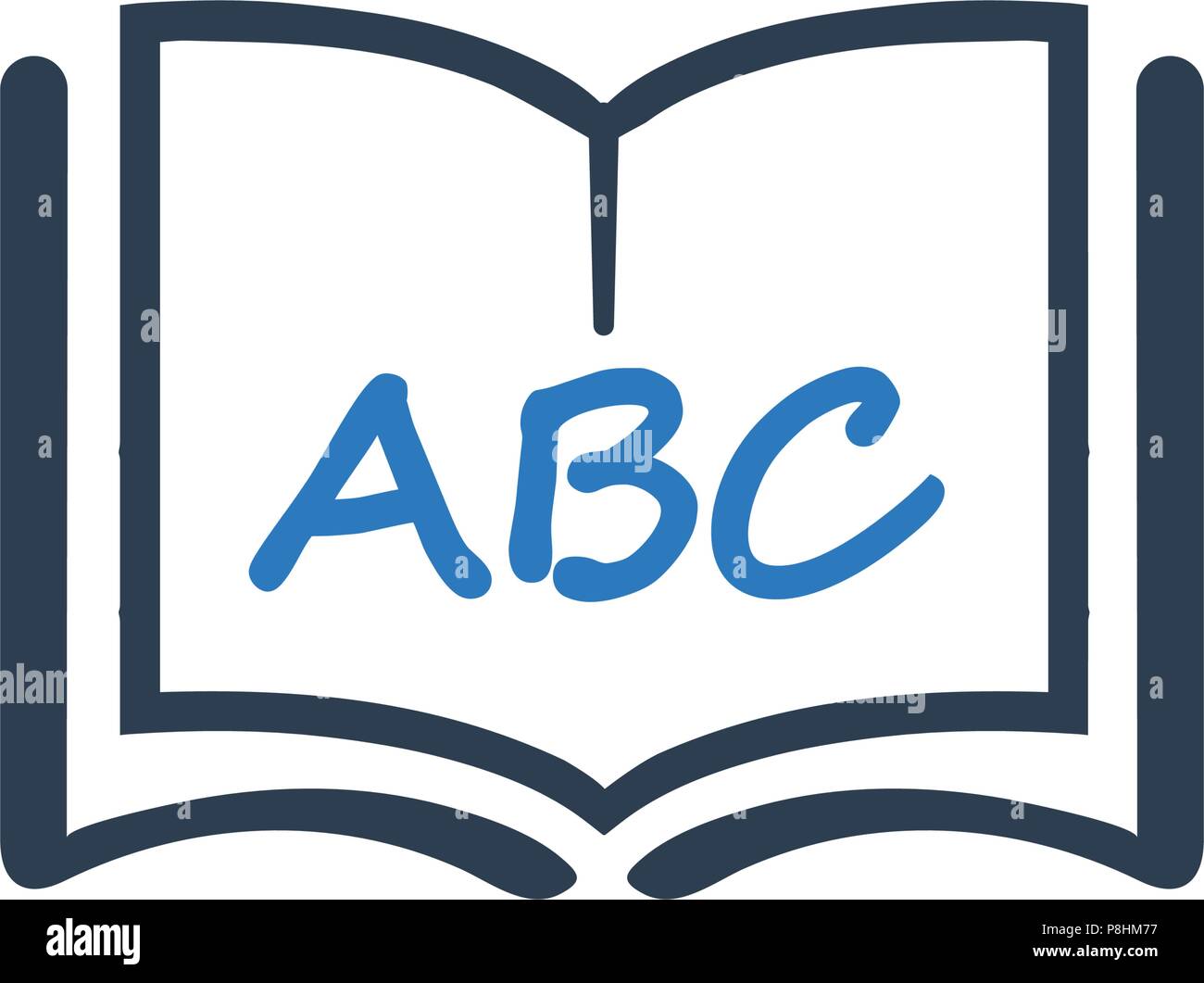 Alphabet Book Icon Stock Vector Image & Art - Alamy