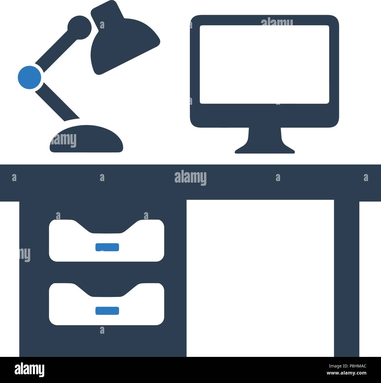 Computer Desk Icon Stock Vector Image & Art - Alamy