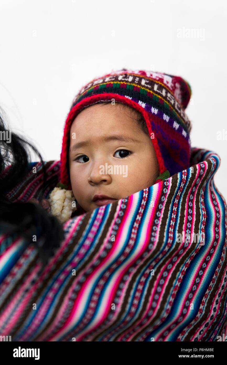CUSCO, PERU - JANUARY 6, 2018: Unidentified child from Cusco, Peru ...