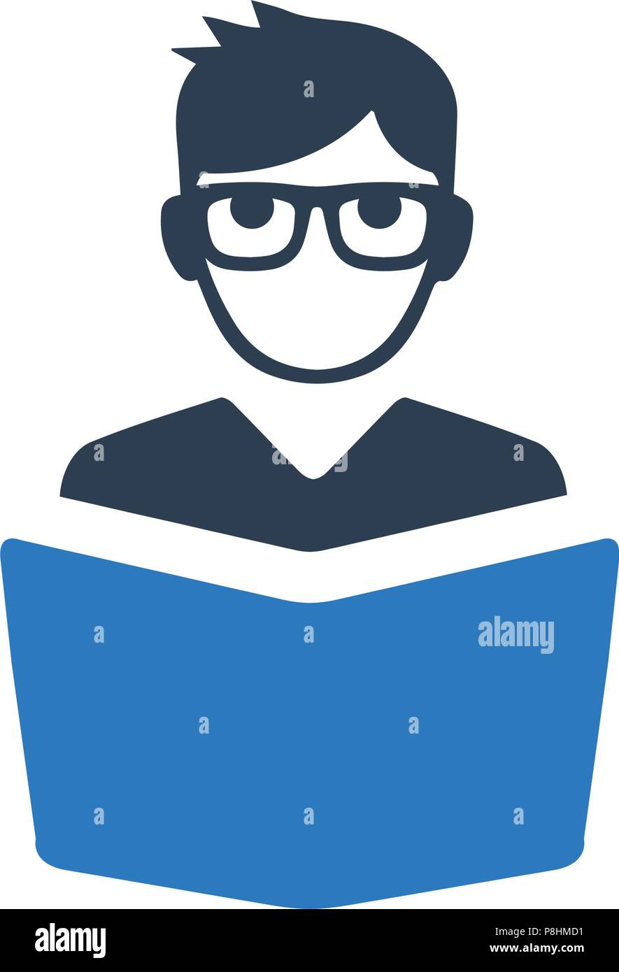 Reading Book Icon Stock Vector Image & Art - Alamy