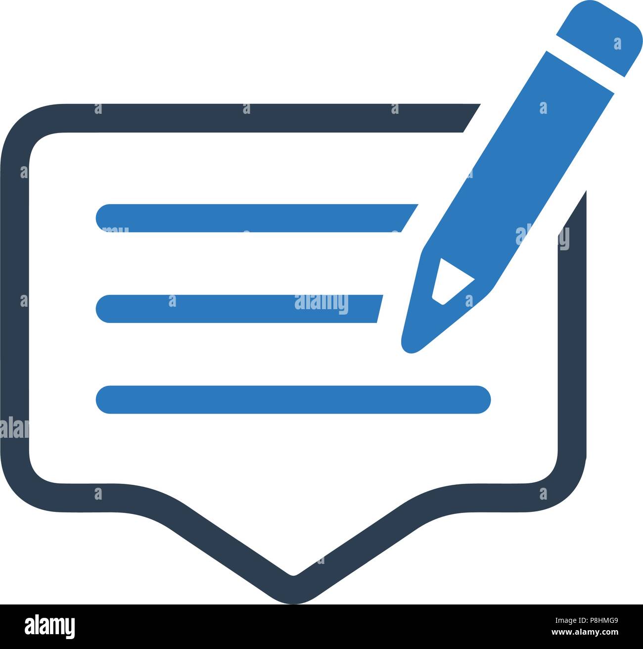 Write a Note Icon Stock Vector Image & Art - Alamy