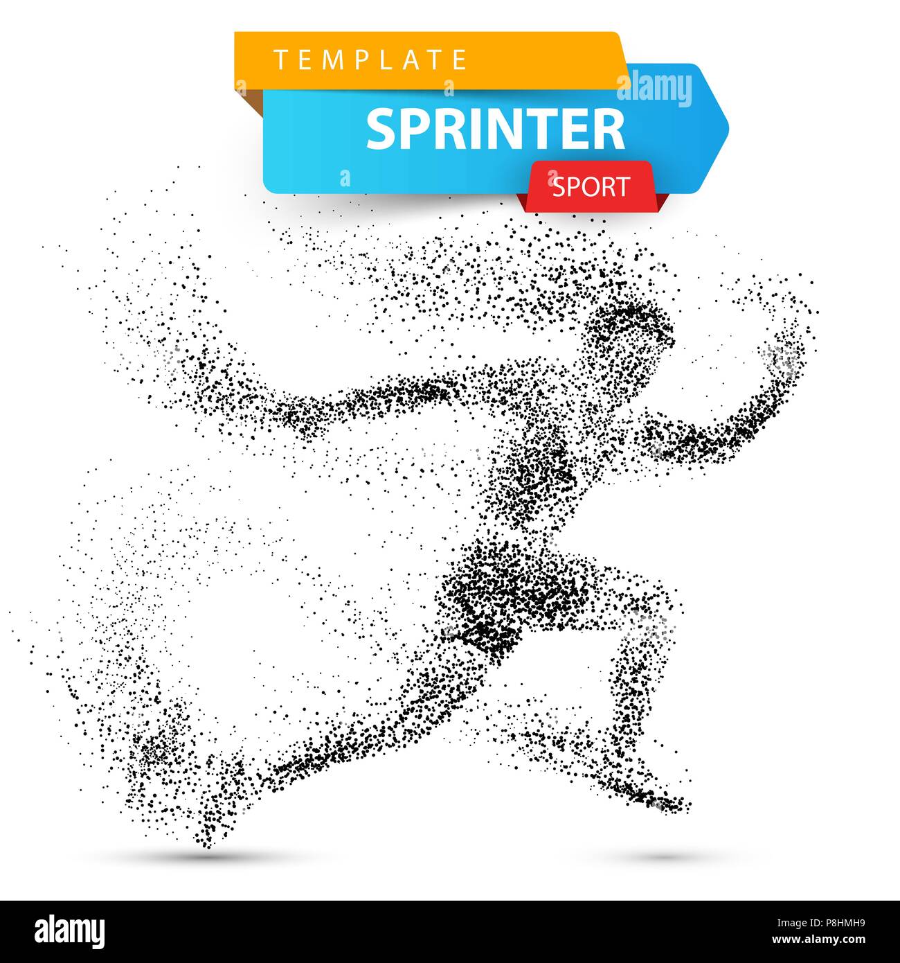 Run, winner man. Image consisting of dots Stock Vector Image & Art - Alamy