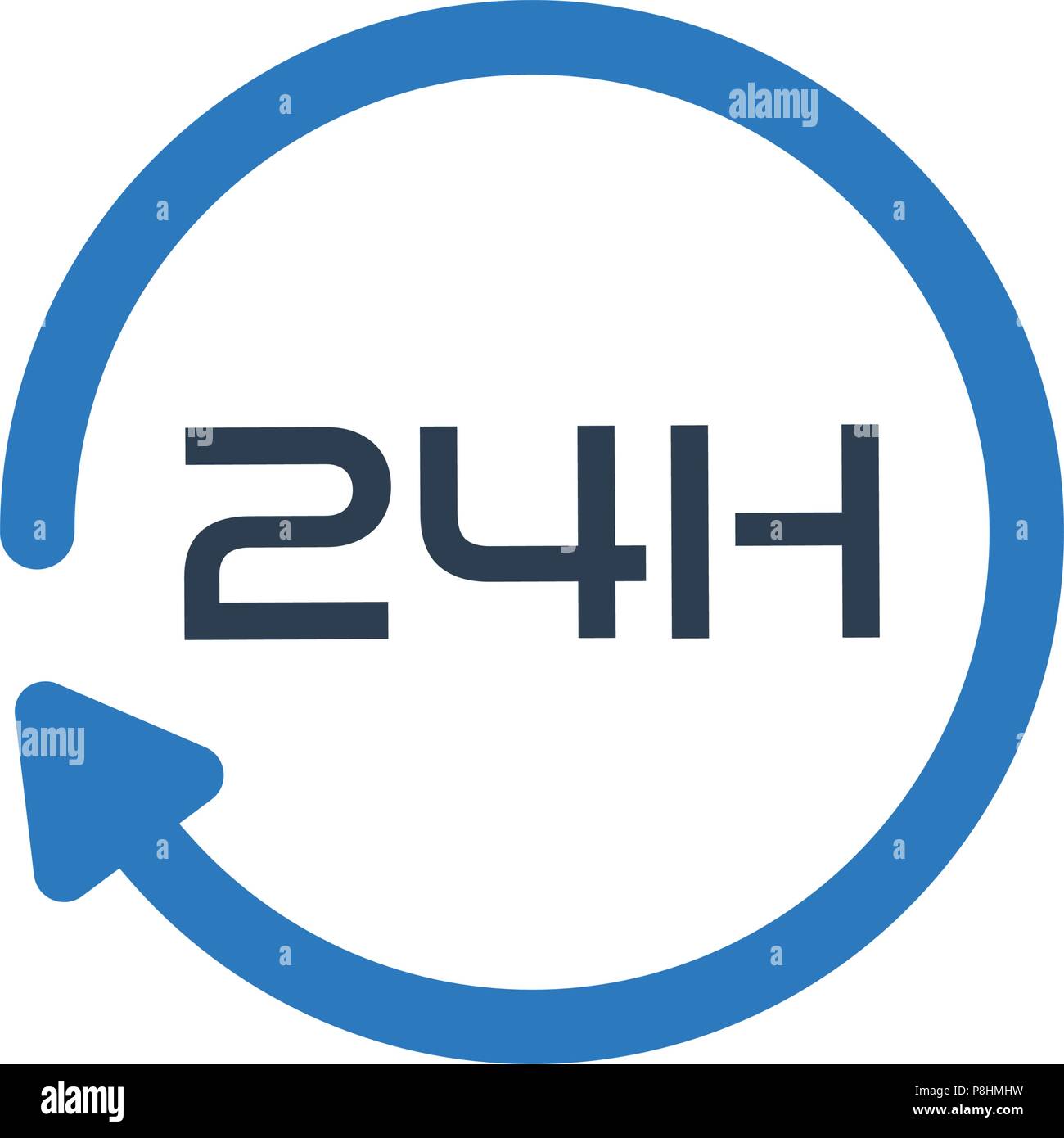 24 Hours Service Icon Stock Vector Image & Art - Alamy