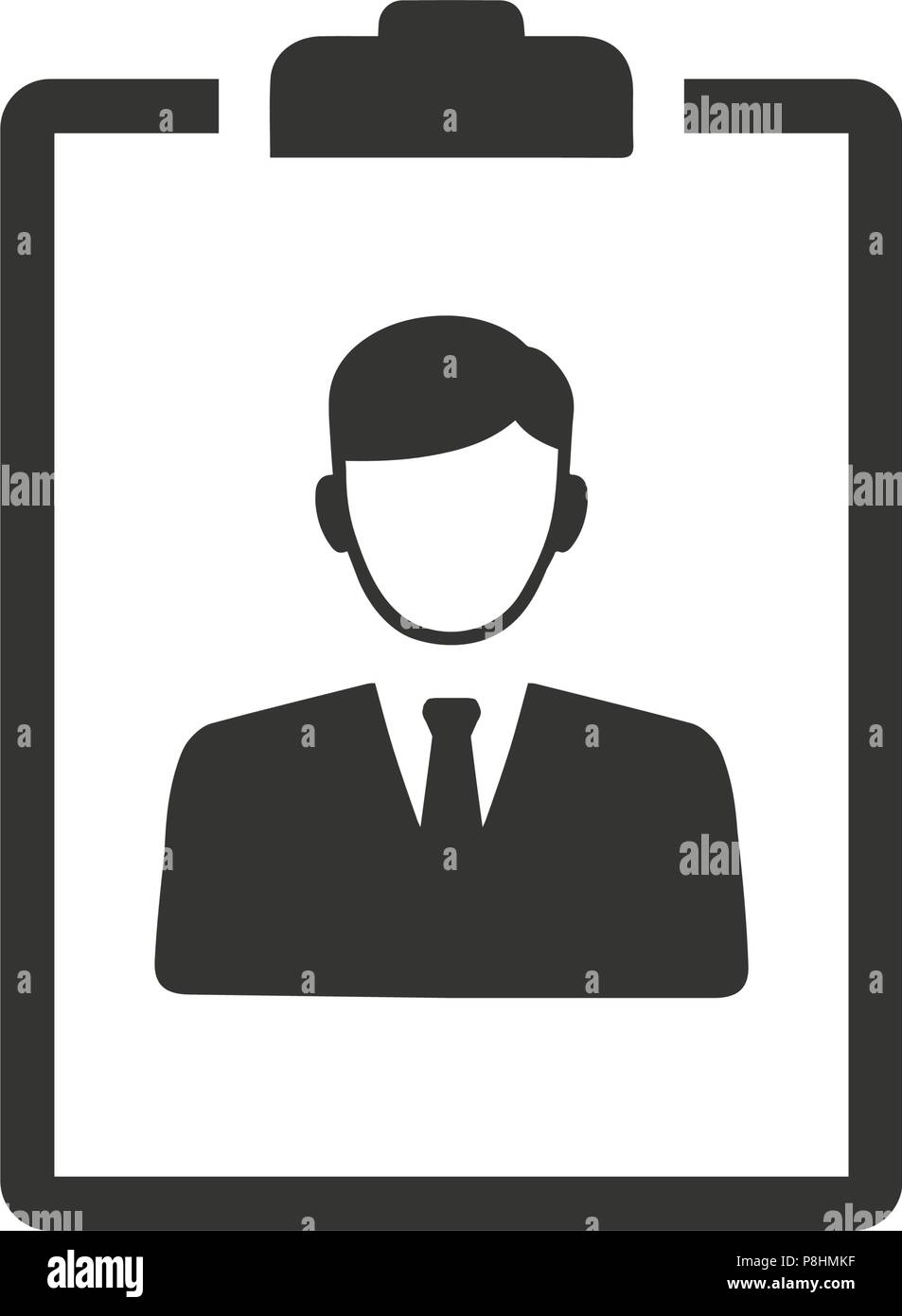 Candidate Resume Icon Stock Vector Image & Art - Alamy